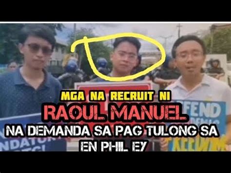 RAOUL MANUEL NAG MAKA AWA PARA HINDI MAKASUHAN ANG MGA NA RECRUIT NA