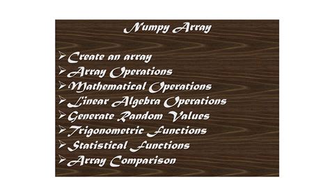 Numpy Library In Python Numpy Is A Powerful Numerical Computing By