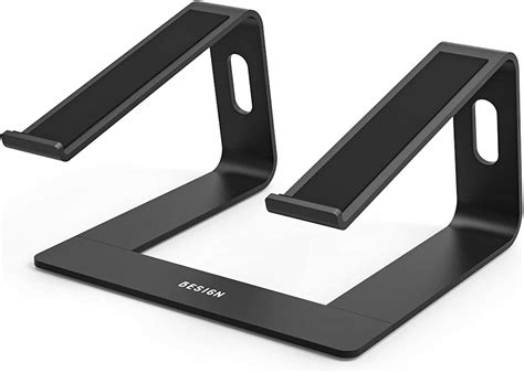 Black Ls03 Aluminium Laptop Stand Ergonomic Detachable Computer Not