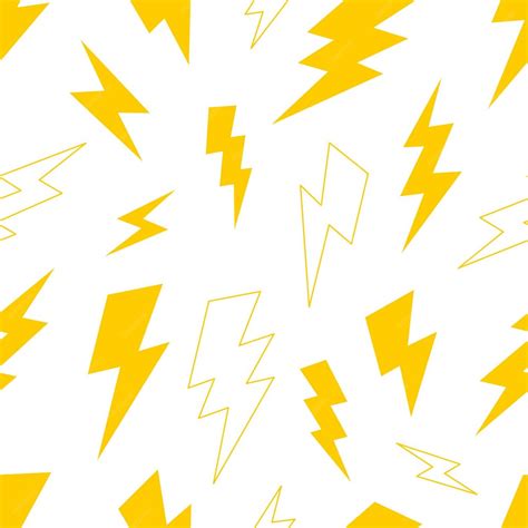 Premium Vector Lightning Seamless Pattern Background Wallpaper Vector