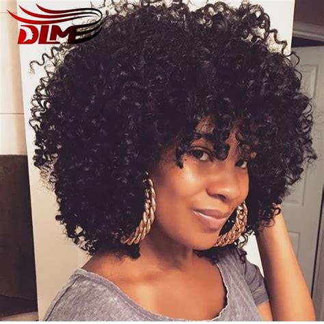 Short Mongolian Curly Human Hair Wigs For Black Women Latest Fashion Afro Kinky Curly Natural