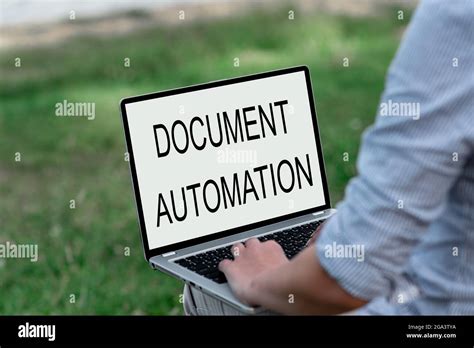 Handwriting Text Document Automation Business Concept Workflows That Assist In Creation Of