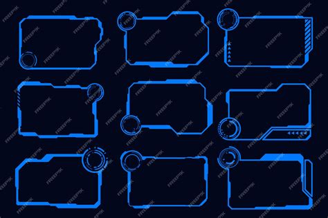 Premium Vector Vector Set Element Frame Hud Technology Futuristic Interface