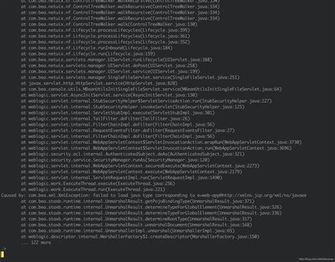 weblgic安装应用报错 caused by com bea xml xmlexception failed to load java