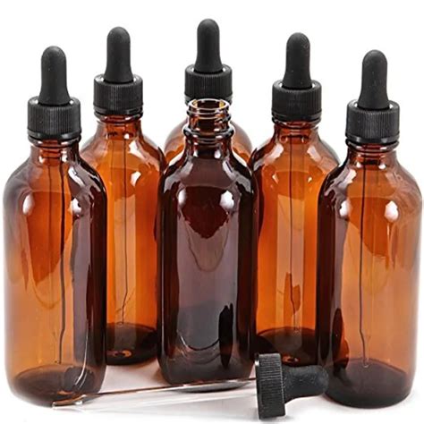 6 шт 4 Oz пустые 120 Ml янтарные стеклянные бутылки с Стекло глаз