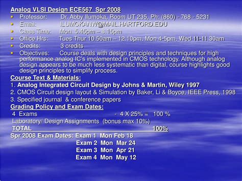 PPT Analog VLSI Design PowerPoint Presentation Free Download ID