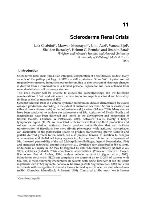 Pdf Scleroderma Renal Crisis Intech Dokumentips