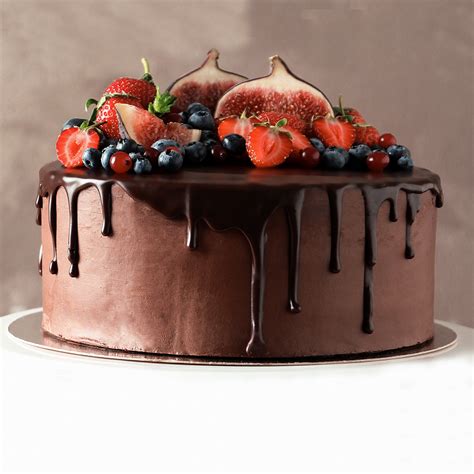 Chocolate Fruit Birthday Cake