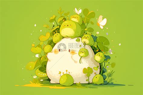 可爱的植物插画图片下载 正版图片601120944 摄图网
