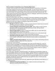 Protecting Digital Assets Network Security Best Practices Course Hero