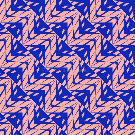 Abstract Bright Vector Geometric Seamless Pattern With Grid Chevron Zigzag Stock Vector