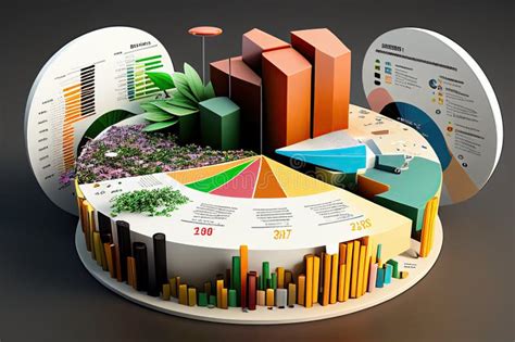 big data analytics report infographic with graph and chart on abstract