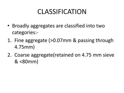 Aggregate Coarse Aggregates Testing Limits Pptx