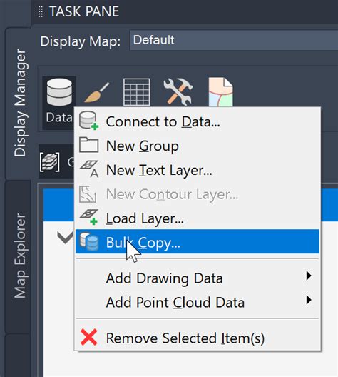 在 AutoCAD Map 3D 2022 中将 AutoCAD 对象转换为 PostgreSQL 或 SHP 要素时显示要素未保存在目标要素源中