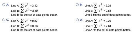 Solved A Set Of Data Points And The Equations Of Two Lines Chegg
