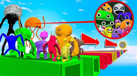 КАК ДАЛЕКО ВСЕ МОНСТРЫ САДА БАН БАН СМОГУТ ПРОБЕЖАТЬ ПО СЛОМАННОЙ ДОРОГЕ В ГАРРИС МОД Garry`s