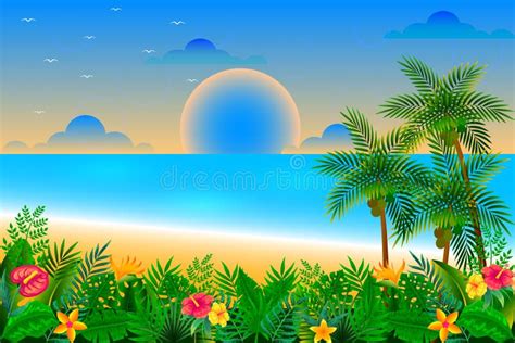 Beach Leaf Stock Vector Illustration Of Island Graphic 190996507