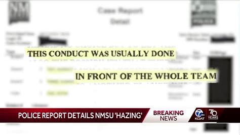 Police Report Details The Nmsu Hazing Allegations That Suspended The