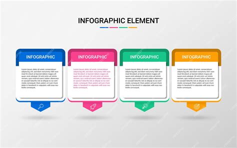 Plantilla De Infografía Empresarial Creativa Con 4 Opciones Plantilla