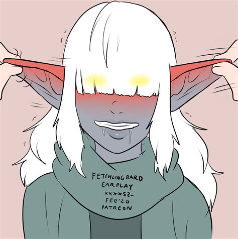 Rule 34 Blush Drooling Ear Blush Ear Play Ear Rub Eargasm Eyes