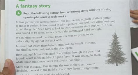 A Fantasy Story A Read The Following Extract StudyX