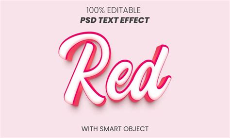 Premium PSD Red D Editable Text Effect