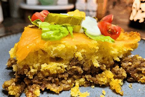 Bacon Cheeseburger Cornbread Casserole In The Kitchen With Momma Mel
