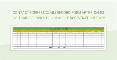Free Claims Templates For Google Sheets And Microsoft Excel Slidesdocs