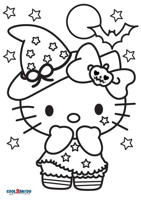 Hello Kitty Halloween Coloring Page Coloring Pages 4