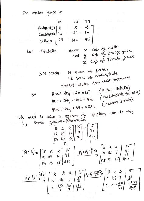 Solved Answer Questions Using Reverse Matrices Define All Variables