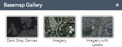Basemap Gallery WidgetPortal For ArcGIS Documentation For ArcGIS
