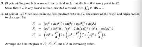 solved 3 3 points suppose f is a smooth vector field such