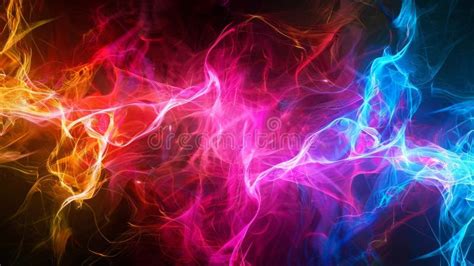 Colorful Energy Waves In A Dynamic Abstract Design Creating A Vibrant