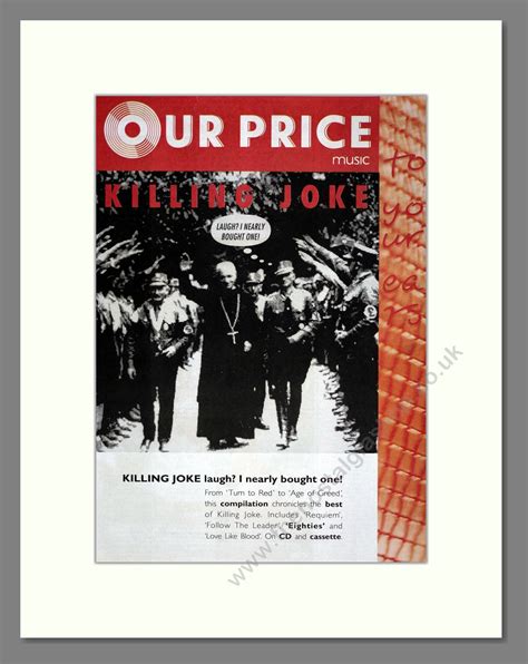 Killing Joke Laugh I Nearly Bought One Vintage Advert 1992 Ref Ad1