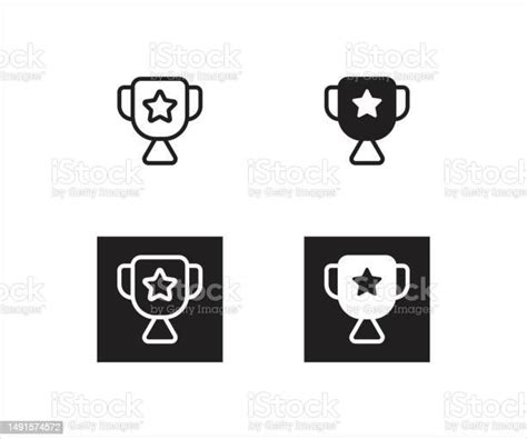 수상 컵 아이콘 트로피 기호 트로피 수상 우승 컵 경쟁 우승자 수상 기호 벡터 일러스트레이션 Championship에 대한 스톡