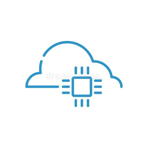 Cloud Computing Icon Stock Vector Illustration Of Multicloud