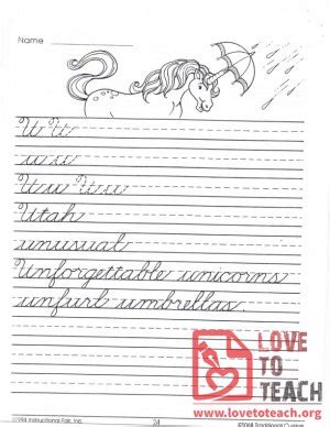 Cursive LoveToTeach Org