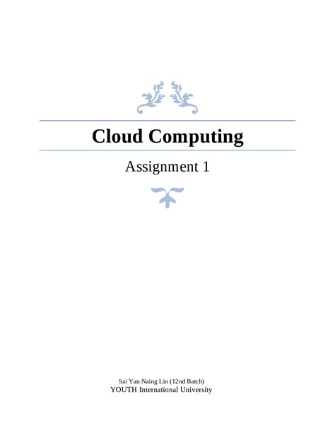 Cloud Computing And Iot Thesis Computer Science Docsity