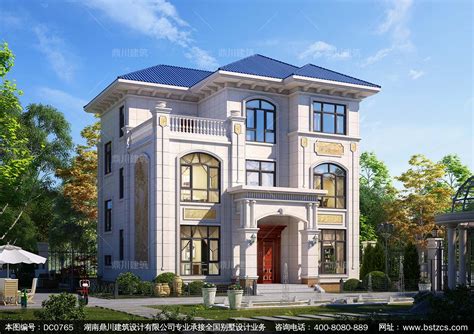 欧式三层带露台实用别墅图纸新农村自建房设计效果图鼎川建筑三层别墅图纸超市别墅图纸超市