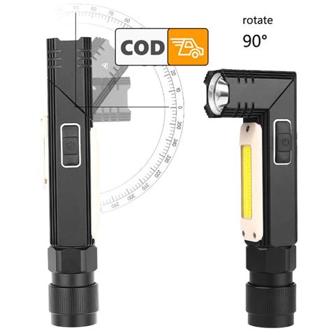 Jual Senter Led Lumens Super Terang Rechargeable Isi Ulang Dengan Chip Xpg Cob Depan Dan