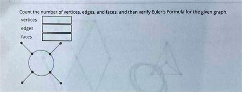 solved count the number of vertices edges and faces and then verify