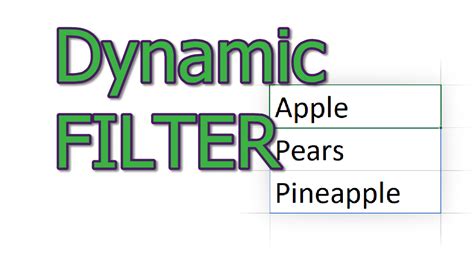 Build A The Filter Function In Excel With A Function