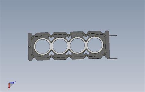 气缸盖垫片solidworks 2014模型图纸免费下载 懒石网