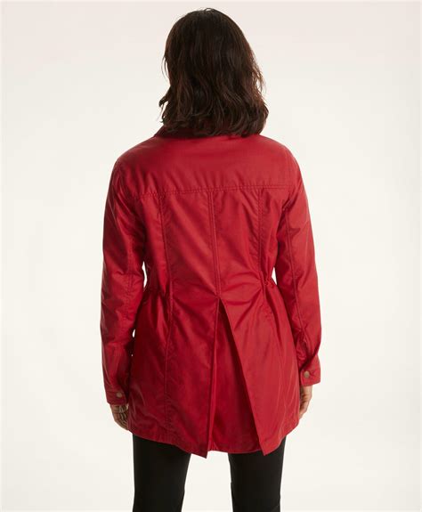 Brooks Brothers Womens Waxed Cotton Jacket Red Brooks Brothers
