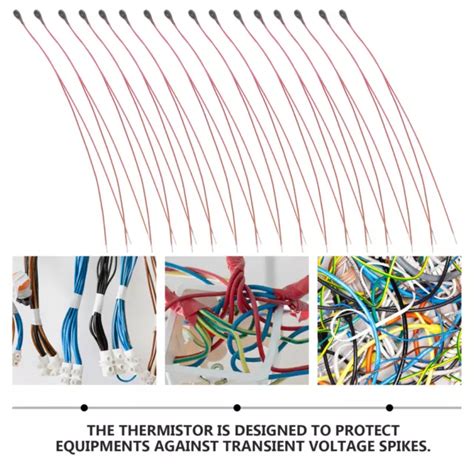 100 Pcs Thermistor Probe Replacement Temperature Sensor Resistors 12