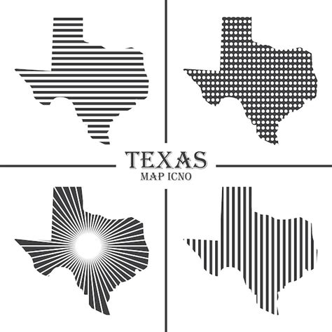 Premium Vector Texas Line Drop Sun Map Icon Vector Template