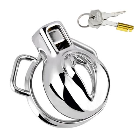 NEW UPGRADE MALE Stainless Steel Sissy Chastity Cage Device Cages Lock