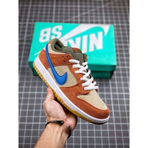 Nike Sb Dunk รองเท้าผ้าใบลำลองสำหรับบุรุษและสตรีแนวย้อนยุคเย็บตัดกัน