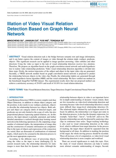 Pdf Illation Of Video Visual Relation Detection Based On Graph Neural Network