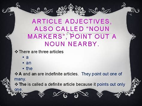 Adjectives A Presentation For 6 Th Grade English